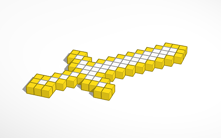 3D design Minecraft Xcalibur Sword | Tinkercad