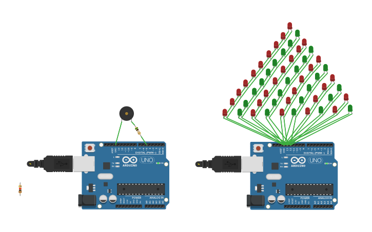 Circuit design árbol de navidad parlante - Tinkercad