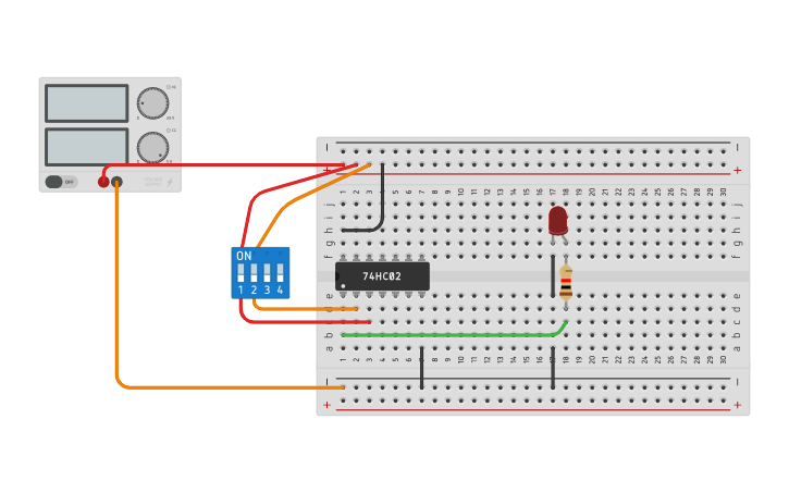 Circuit Design Nor Gate Tinkercad