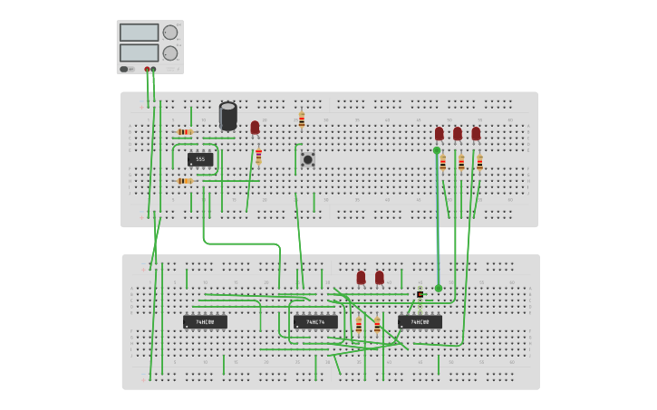 Circuit design week 6 tutorial example - Tinkercad