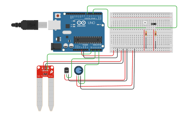 Circuit design G5 SIMULACION DE SENSOR ANALOGICOS - Tinkercad