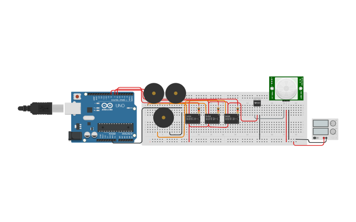 Circuit Design Pir Sensor With Relay Tinkercad