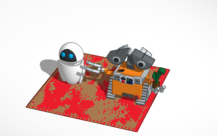 3D design Wall-e and Eva | Tinkercad