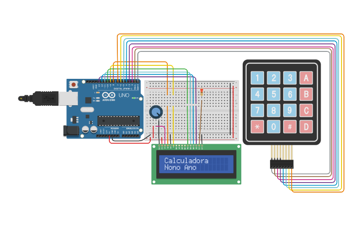 Circuit design Calculadora Nono Ano | Tinkercad