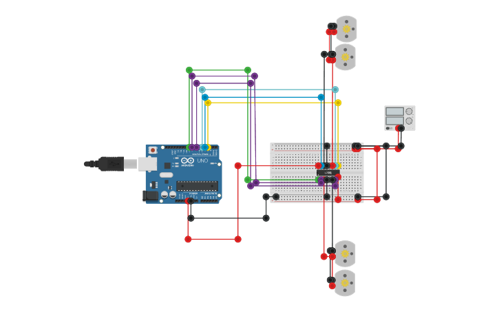Circuit Design Motores Tinkercad