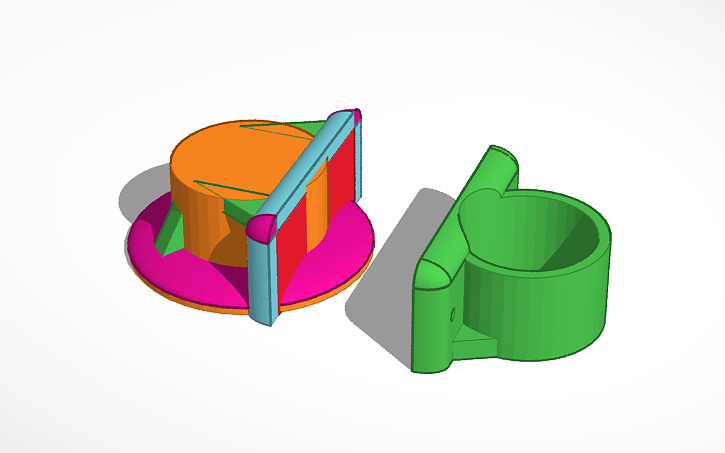 3D design PVC Pipe Mount-Base - Tinkercad