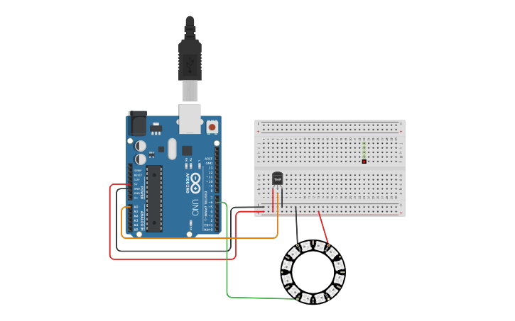 Circuit Design Neopixel With Tmp36 Tugas Praktikum 9 Tinkercad