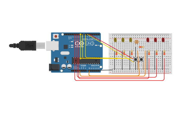 Circuit design Intermitentes de un carro - Tinkercad