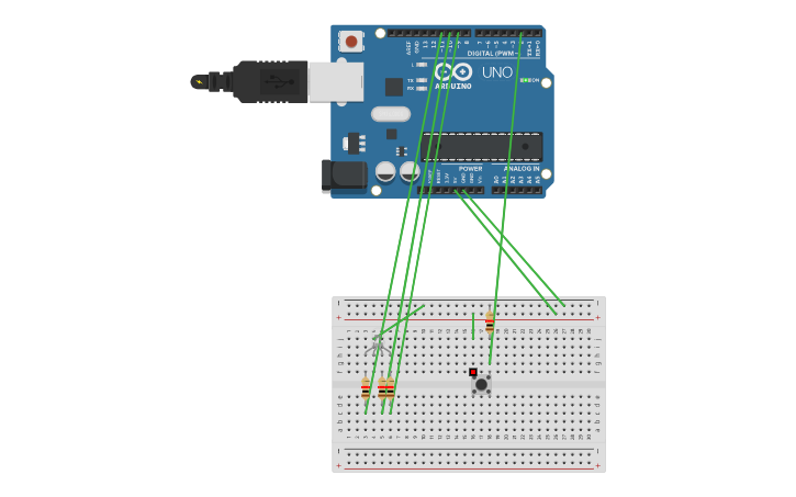 Circuit design 2-6 LED 야간 조명 토글링 | Tinkercad