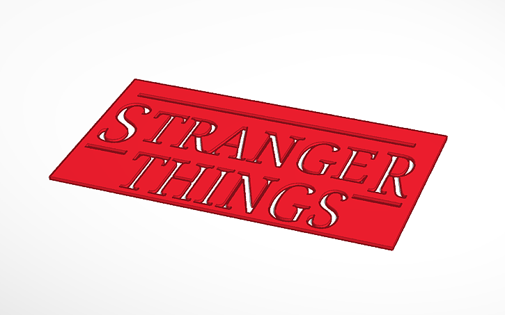 3D design STRANGER THINGS CUT OUT | Tinkercad