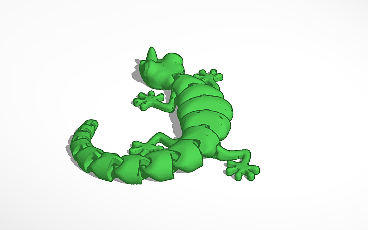 3D design Lizard with horn - Tinkercad