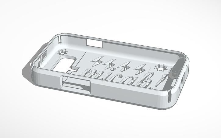 3D design phone case with design 1 - Tinkercad