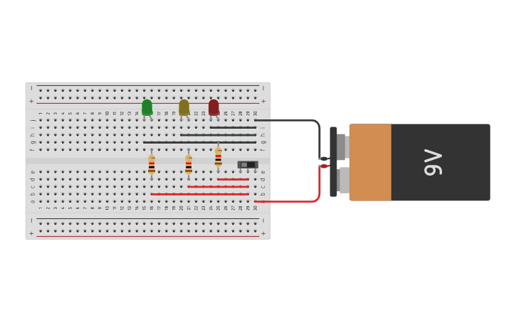 Circuit design 3 led | Tinkercad Circuit design 3 led | Tinkercad