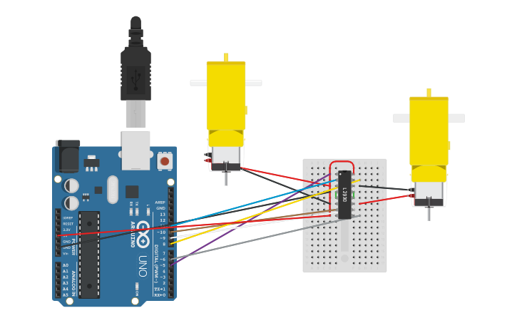 Circuit design Ponte H | Tinkercad
