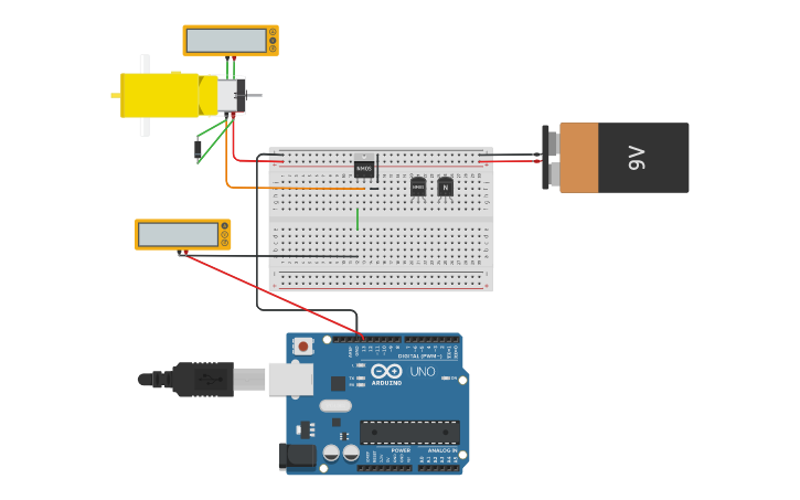 Circuit design TTL Y CMOS - Tinkercad