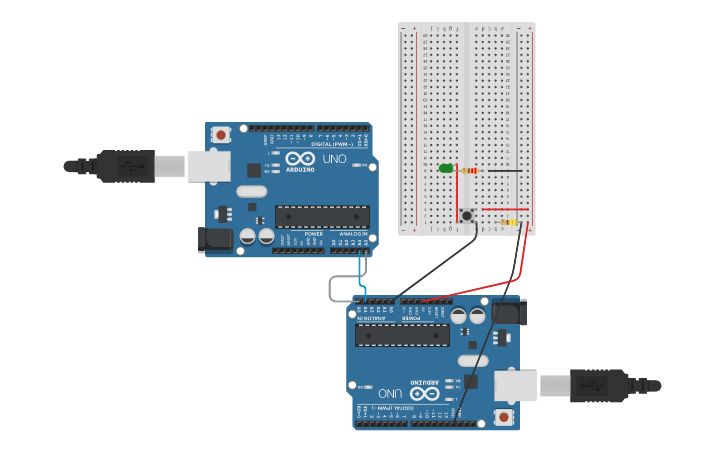 Circuit design I2C - Tinkercad