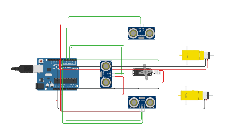 Circuit design Smart Car-Wang Xue | Tinkercad