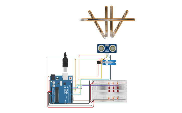 Circuit design Radar - Tinkercad