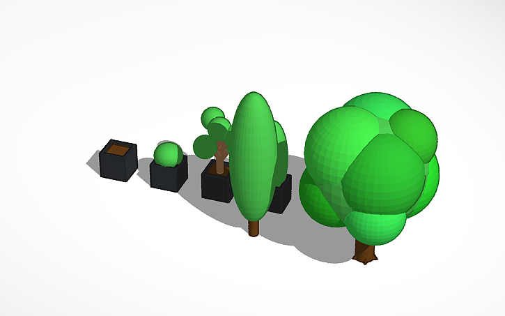 3D design Random Plants - Tinkercad