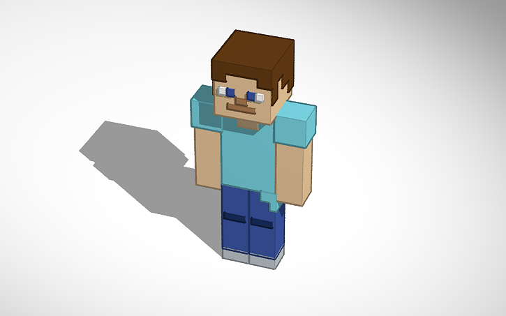 3D design Minecraft Steve Finished | Tinkercad
