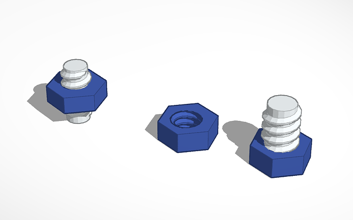 3D design NUTS,BOLTS AND SCREWS - Tinkercad