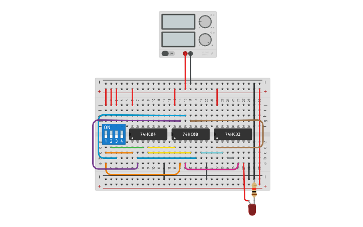 Circuit Design Realization Using Sop Form Tinkercad