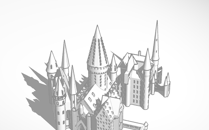 3D design hogwarts castle - Tinkercad