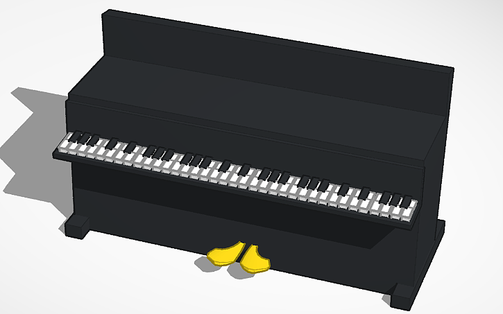 3D design piano - Tinkercad