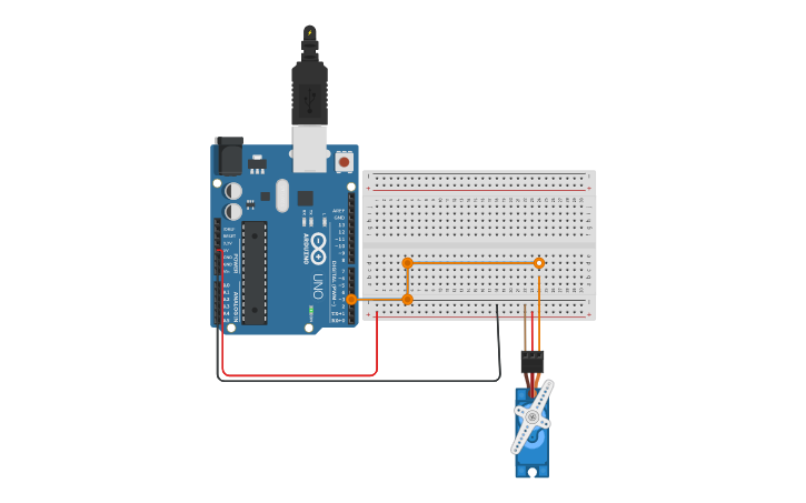 Circuit Design Rotate A Servo Motor Tinkercad