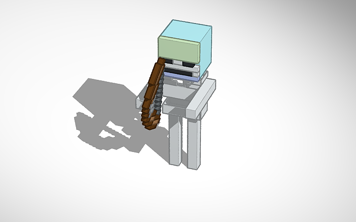 3D design Minecraft skeleton - Tinkercad