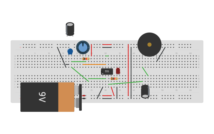 Circuit design 555 Led intermitente | Tinkercad