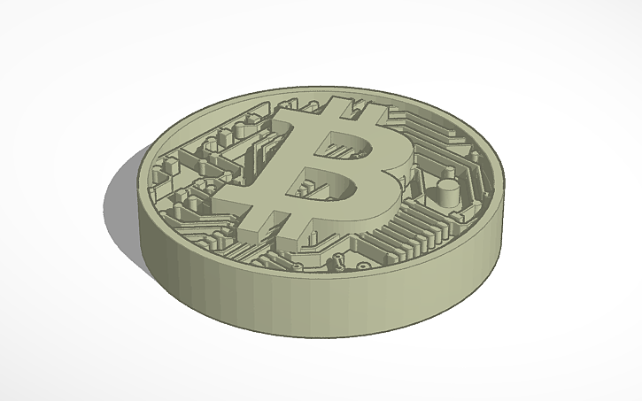 3D design Bitcoin - Tinkercad