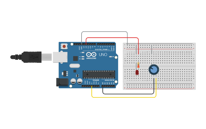 Circuit design ENTRADA ANALÓGICA CON POTENCIÓMETRO Y SALIDA PWM CON LED ...