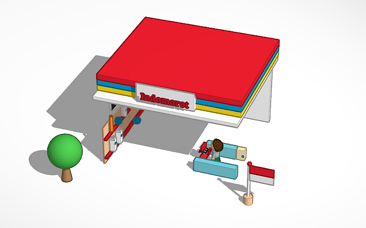 3D design tugas TIK bikin indomaret - Tinkercad