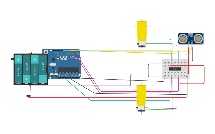 Circuit design Robot (Simulation) - Tinkercad
