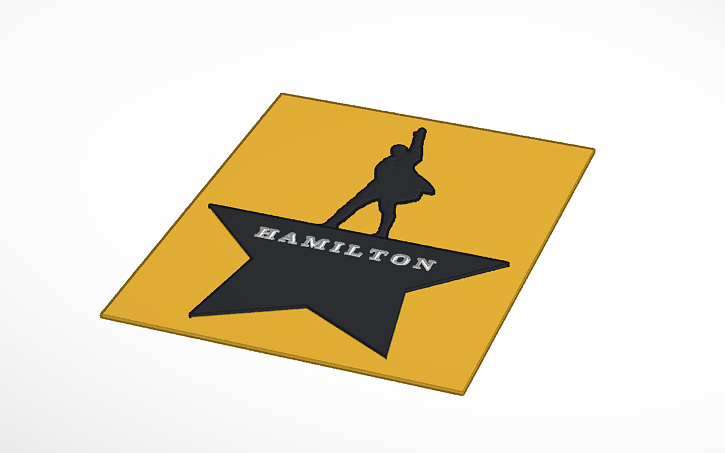 3D design hamilton album cover MAybe Print | Tinkercad