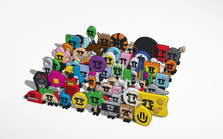 3D design BFDI Character Sculptures - Tinkercad