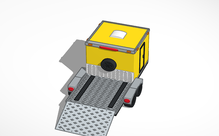 3D design Equipment Trailer - Model A - Tinkercad