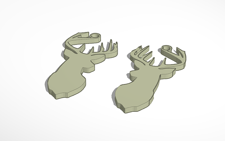 3D design Deere earrings | Tinkercad
