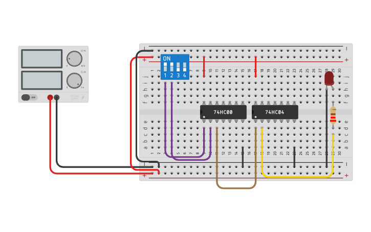 Circuit design NAND GATE | Tinkercad