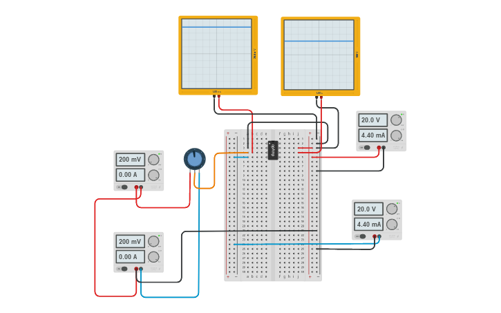 Circuit design amplifier | Tinkercad