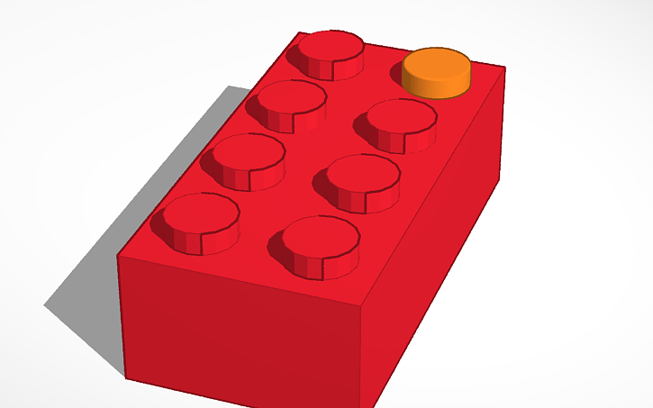 3D design LEGO BRICK 2X4 - Tinkercad
