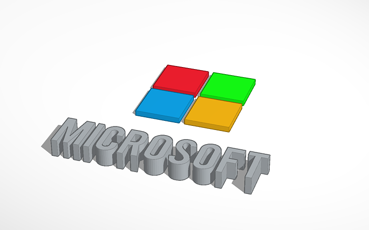 3D design Microsoft logo | Tinkercad
