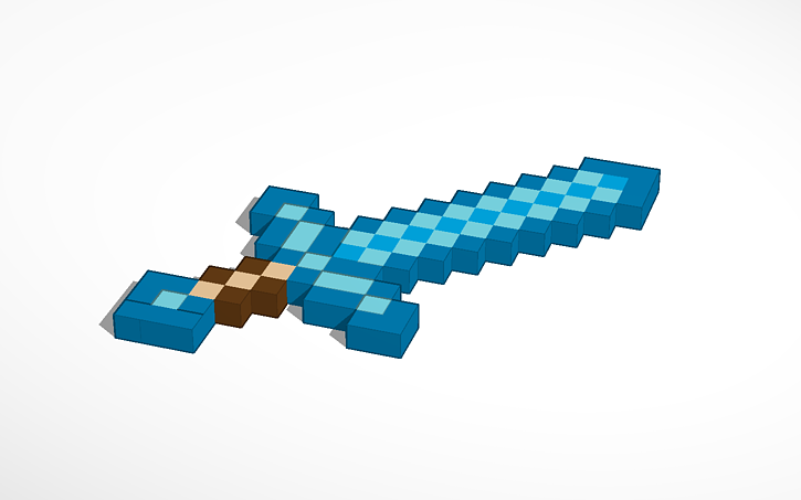 3D design Minecraft Sword - Tinkercad