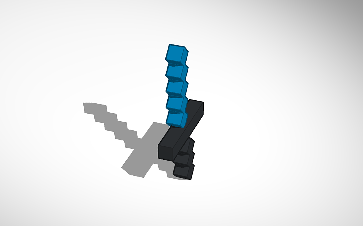3D design minecraft sword | Tinkercad