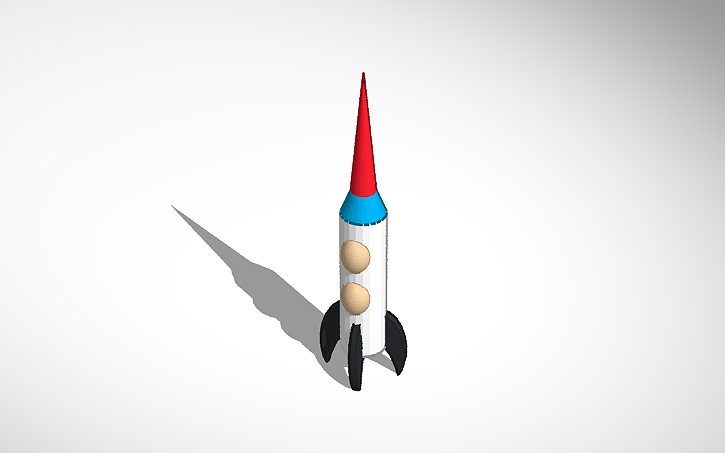 3D design simple rocket - Tinkercad