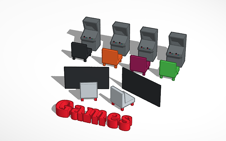 3D design THE GAMING ROOM - Tinkercad