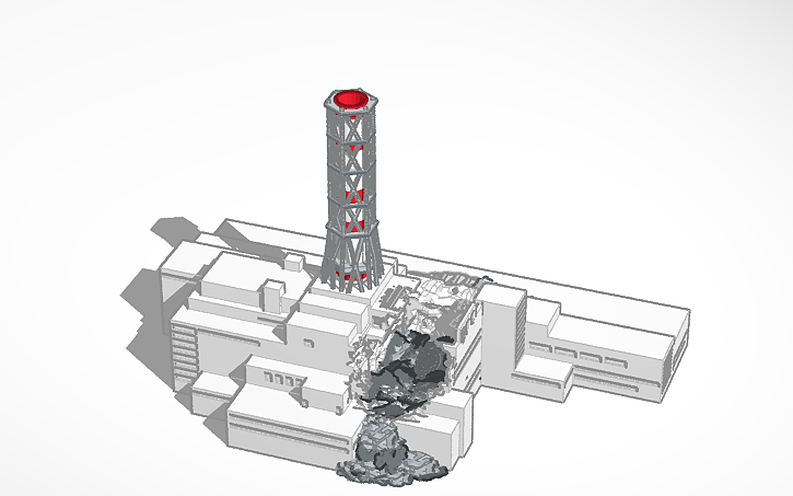 3D design Chernobyl reactor 4 - Tinkercad