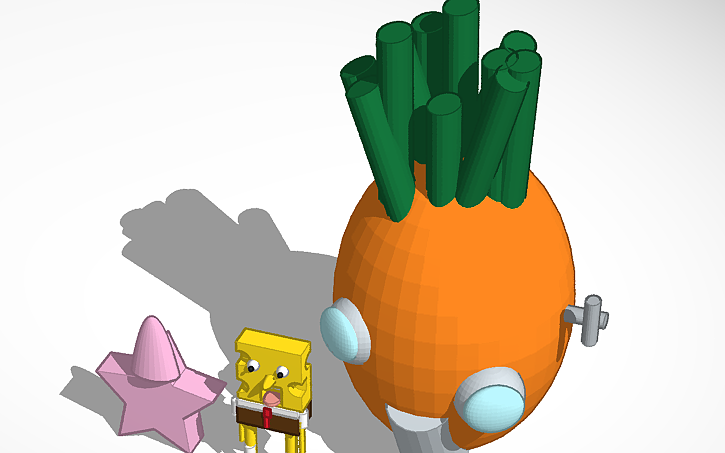3D design Spongebob | Tinkercad