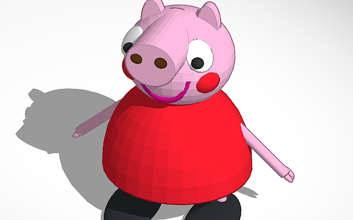 3D design Peppa Pig - Tinkercad